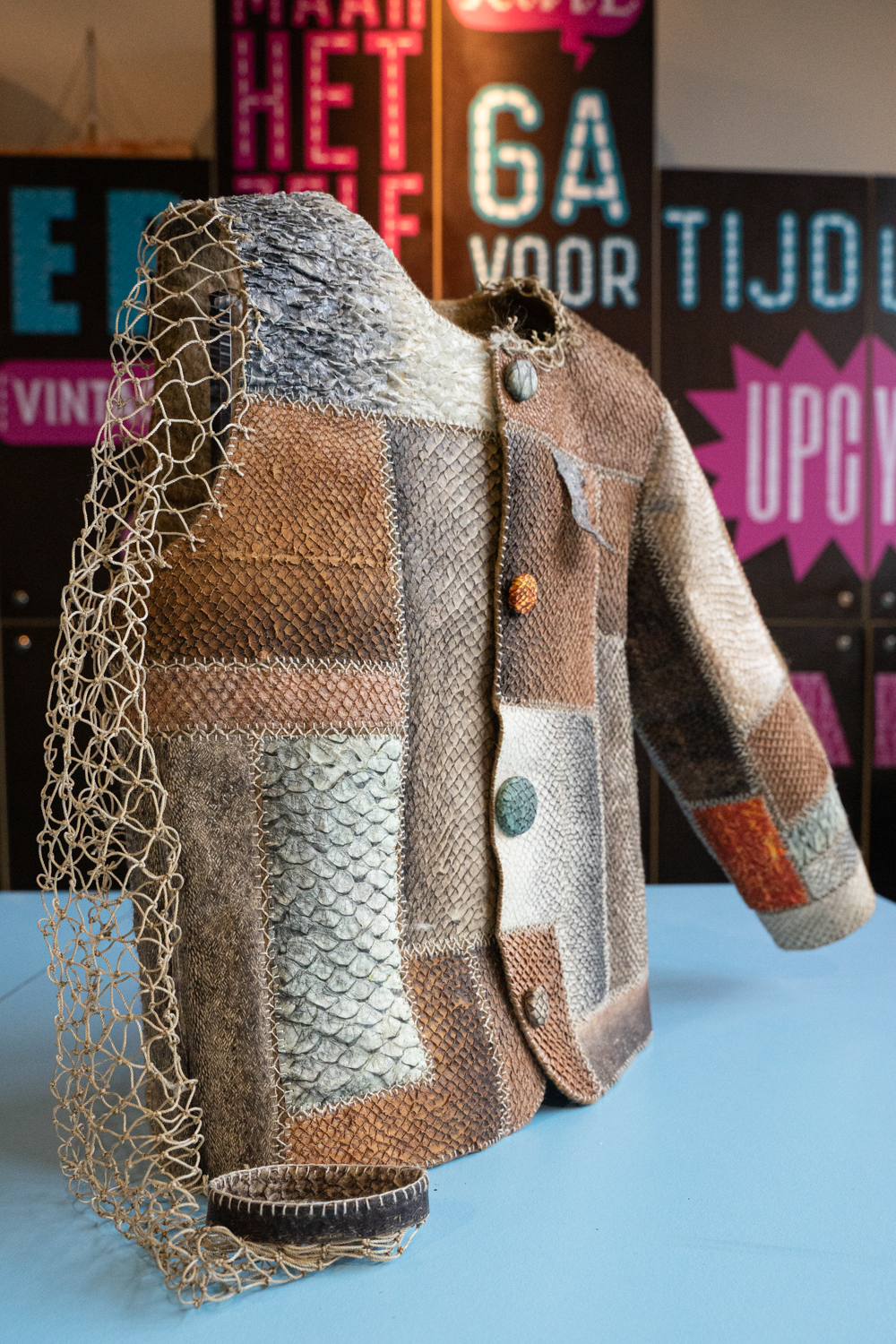 Unique fish skin leather jacket – Home